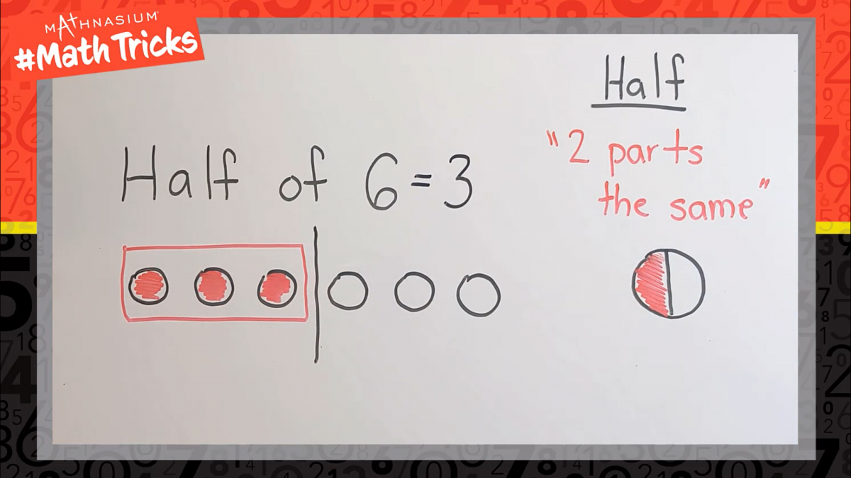 Math Tricks Half of Even Numbers using Mental Math